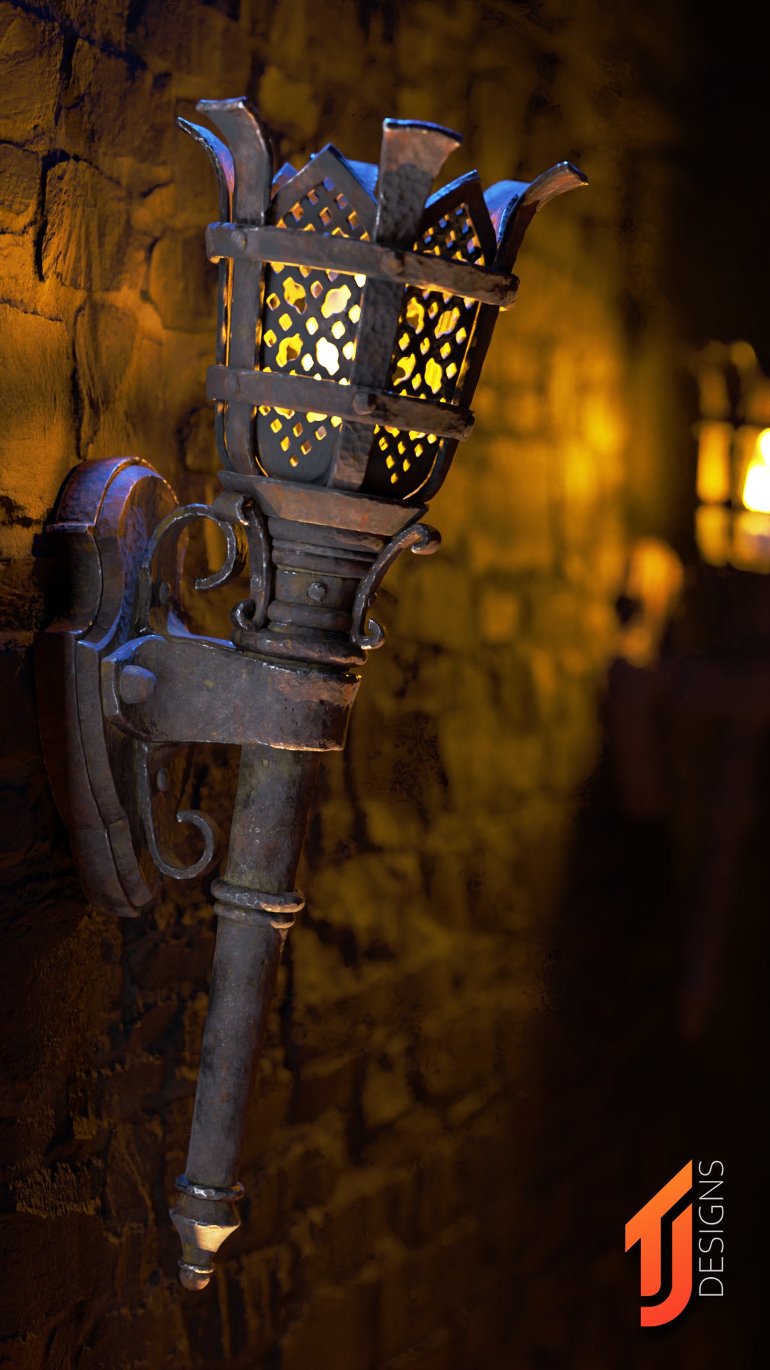 Dungeon Torch I - 3D Print Design - Etsy