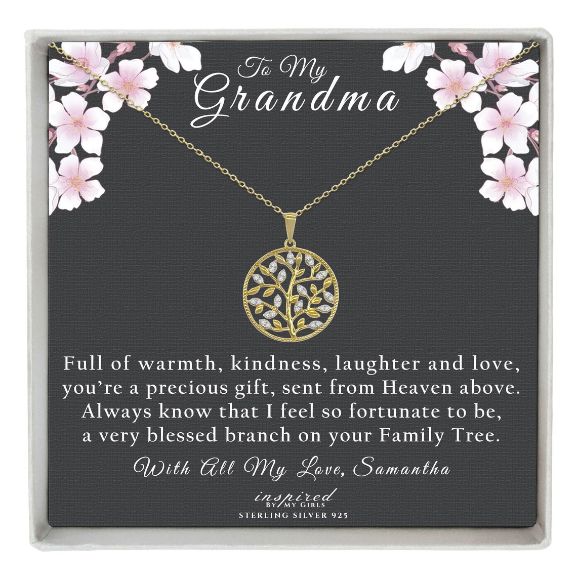 Personalized Grandma Gift From Granddaughter, Tree of Life Necklace ...
