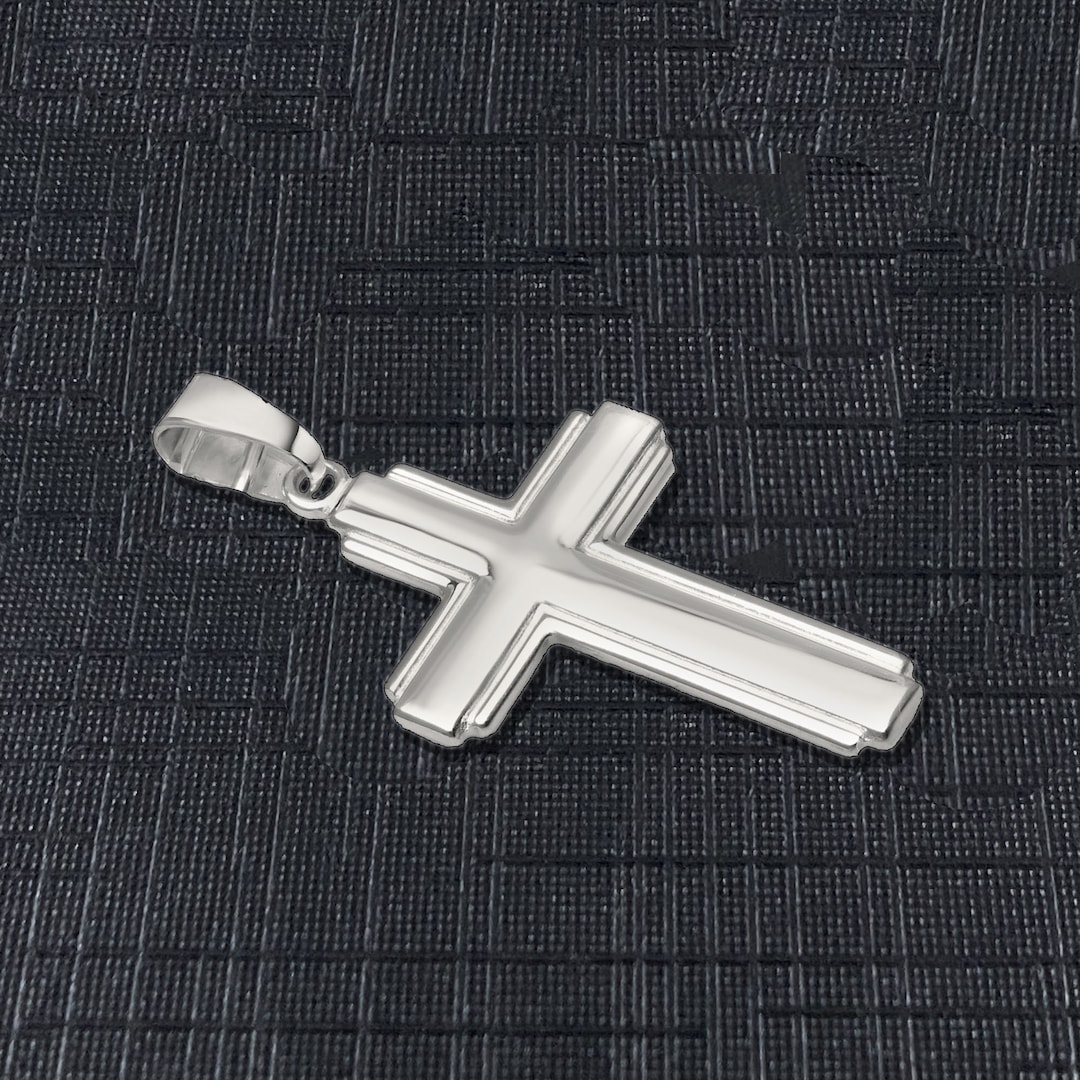 Mens Large Sterling Silver Cross Pendant Only - Etsy