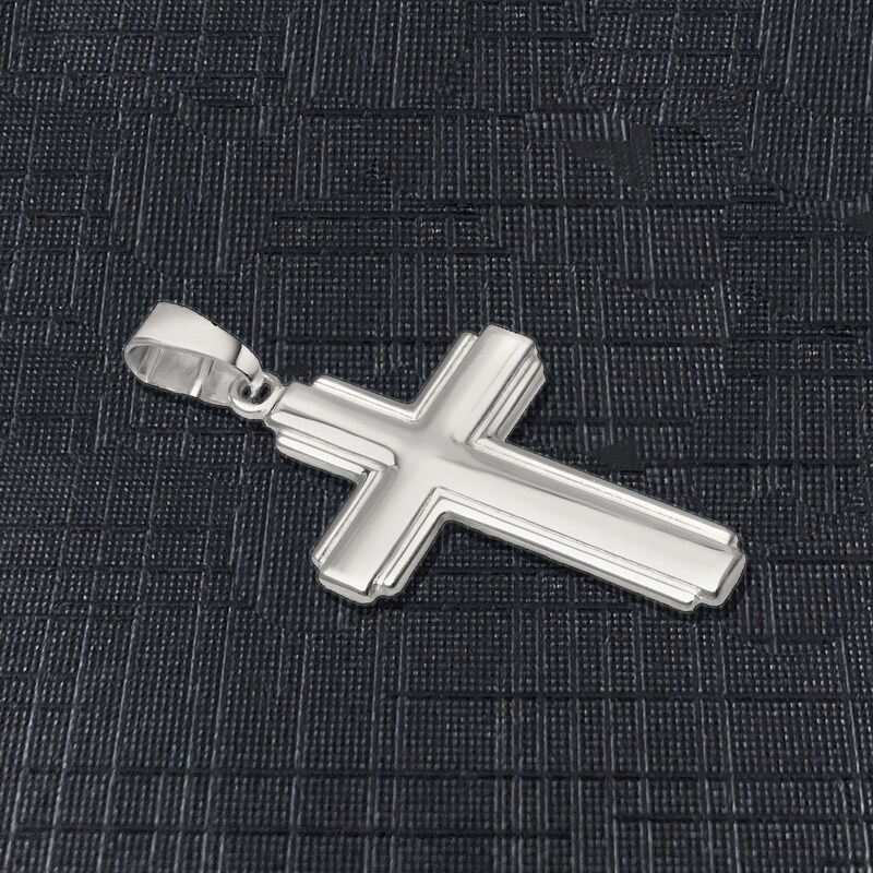Silver Cross Pendant - Etsy