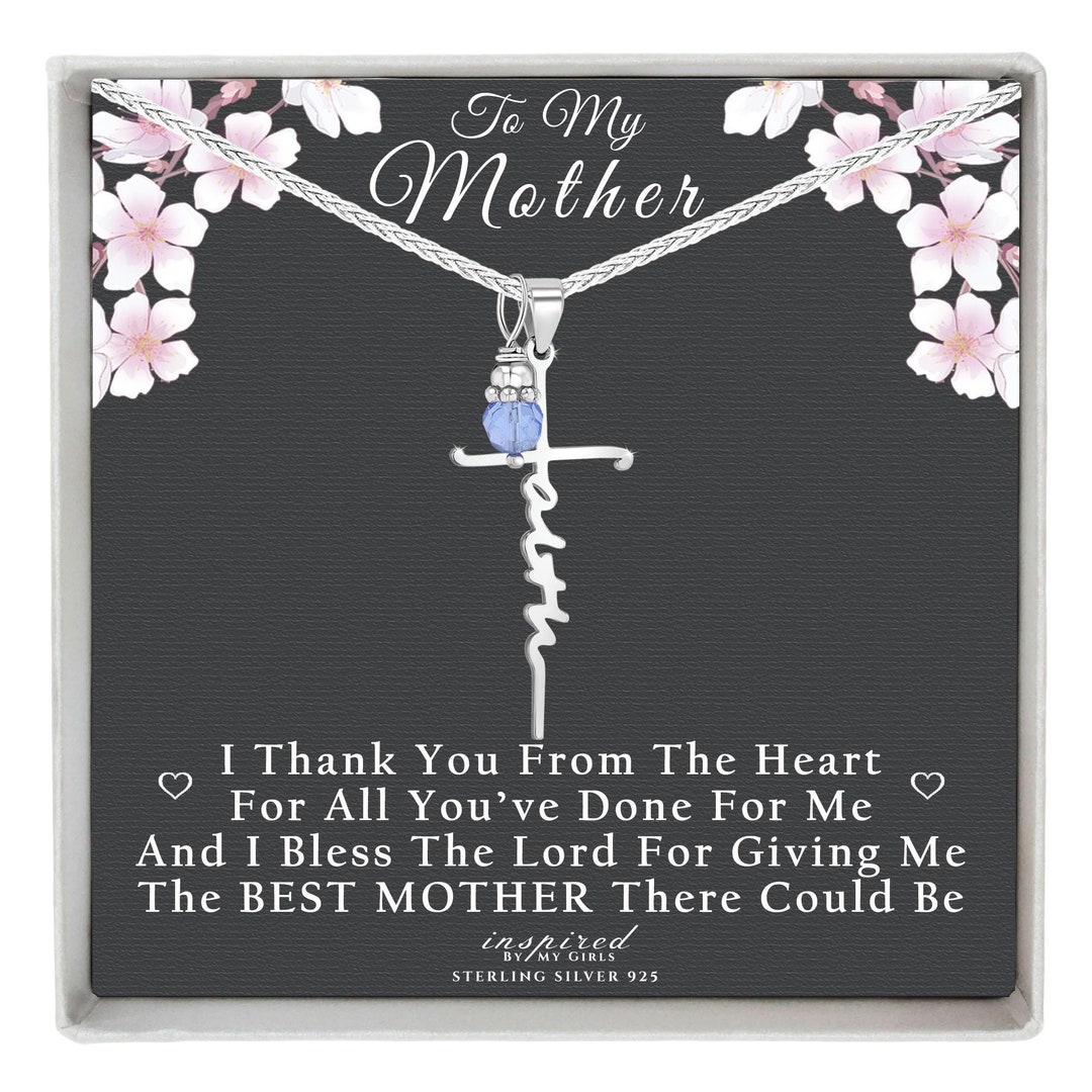 Sterling Silver Faith Cross Necklace, Adjustable Chain, Optional ...