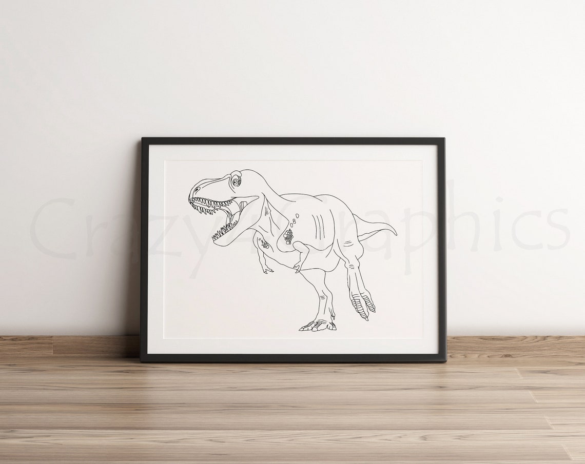 T-rex Poster,t-rex Digital Download,t-rex Kidsroom Poster,t-rex Frame ...