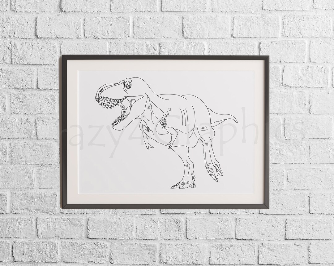 T-rex Poster,t-rex Digital Download,t-rex Kidsroom Poster,t-rex Frame ...