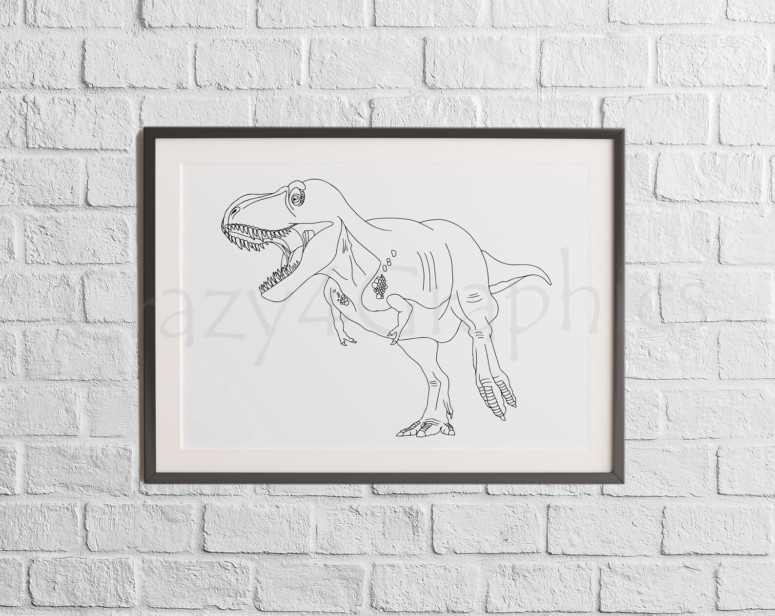 T-rex Poster,t-rex Digital Download,t-rex Kidsroom Poster,t-rex Frame ...