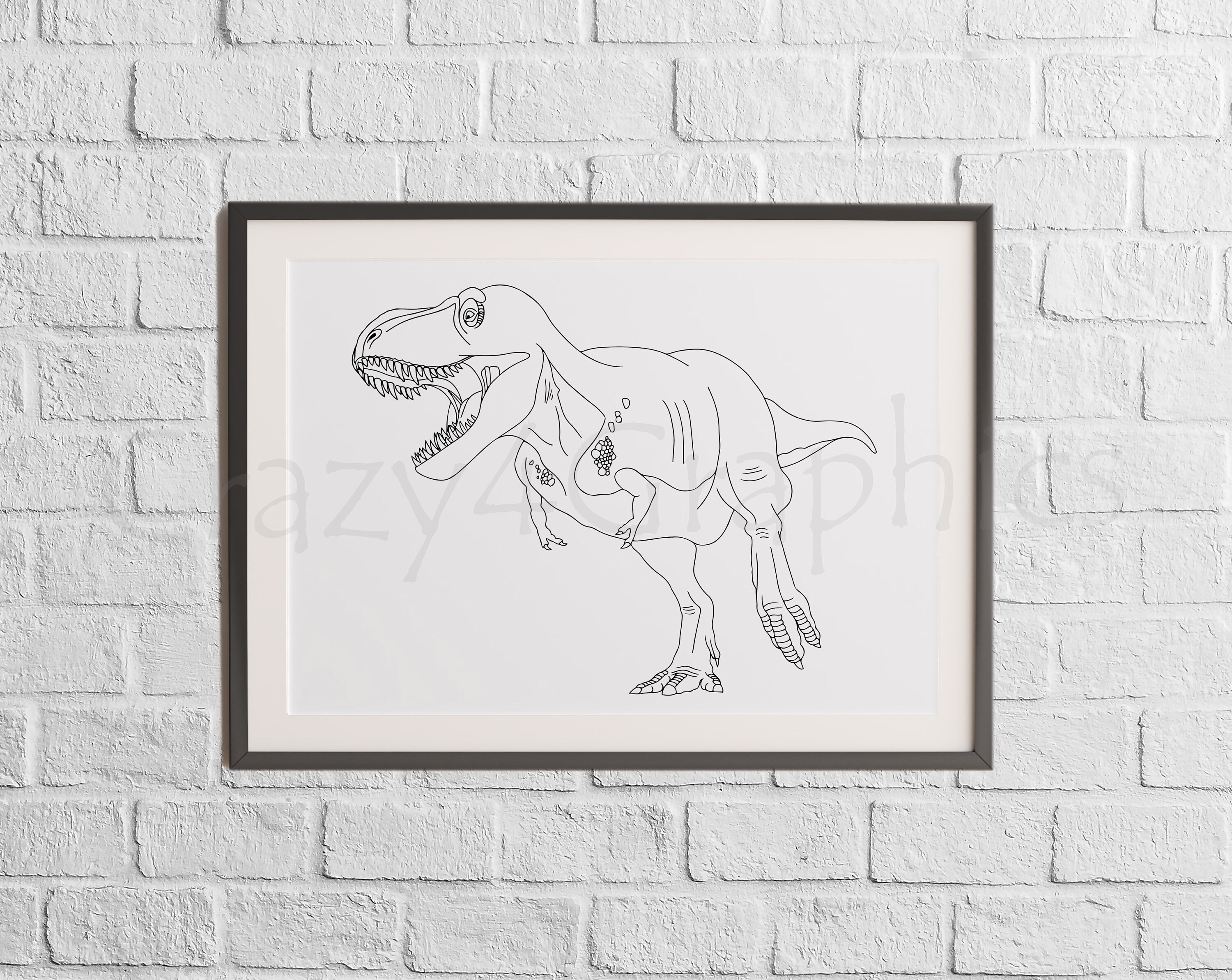 T-rex Poster,t-rex Digital Download,t-rex Kidsroom Poster,t-rex Frame ...