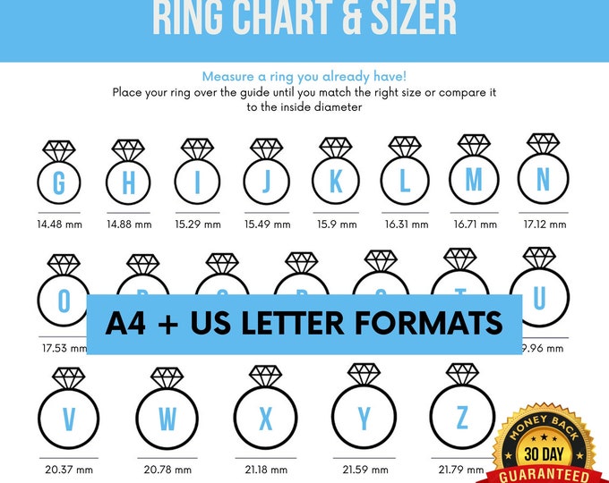 Printable Ring Sizer Accurate Ring Size Finder Measuring Tool ...