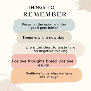 Motivational Poster Printable | Things to Remember |mindfulness Poster ...