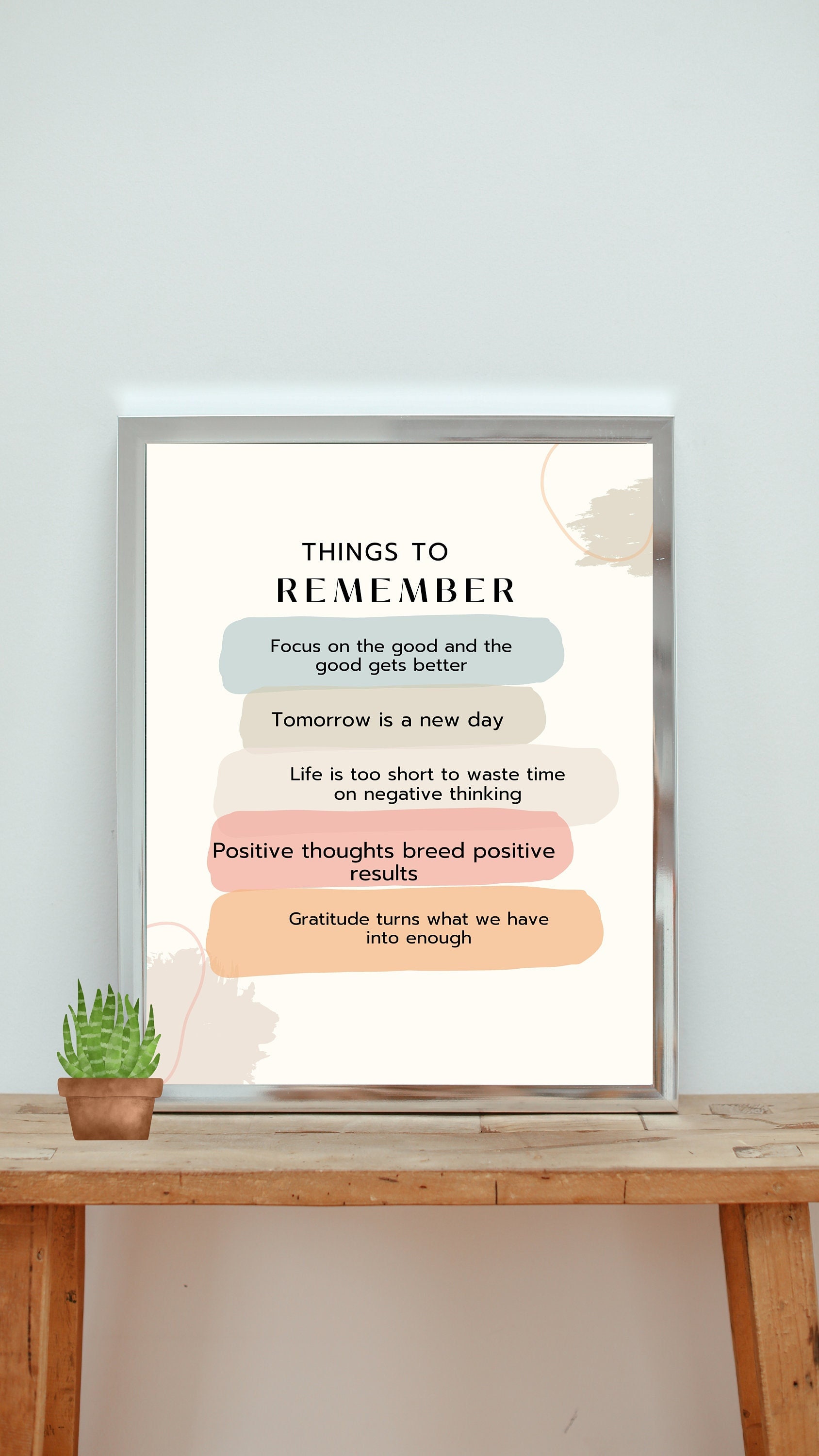 Motivational Poster Printable Things to Remember mindfulness Poster ...