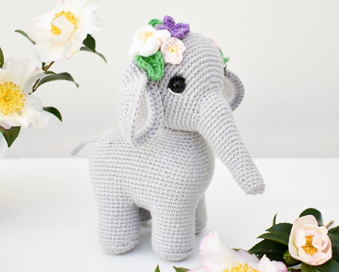 CROCHET PATTERN Ella the Garden Elelphant - Etsy
