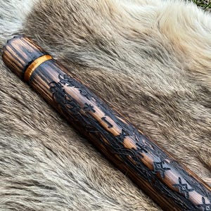 Engraved Quarter Staff Gold Painted Solid Oak Staff With Celtic Knot ...