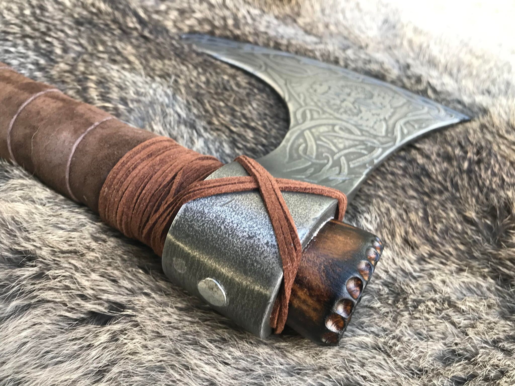 Modified Cold Steel Viking Hand Axe Engraved Bear - Etsy