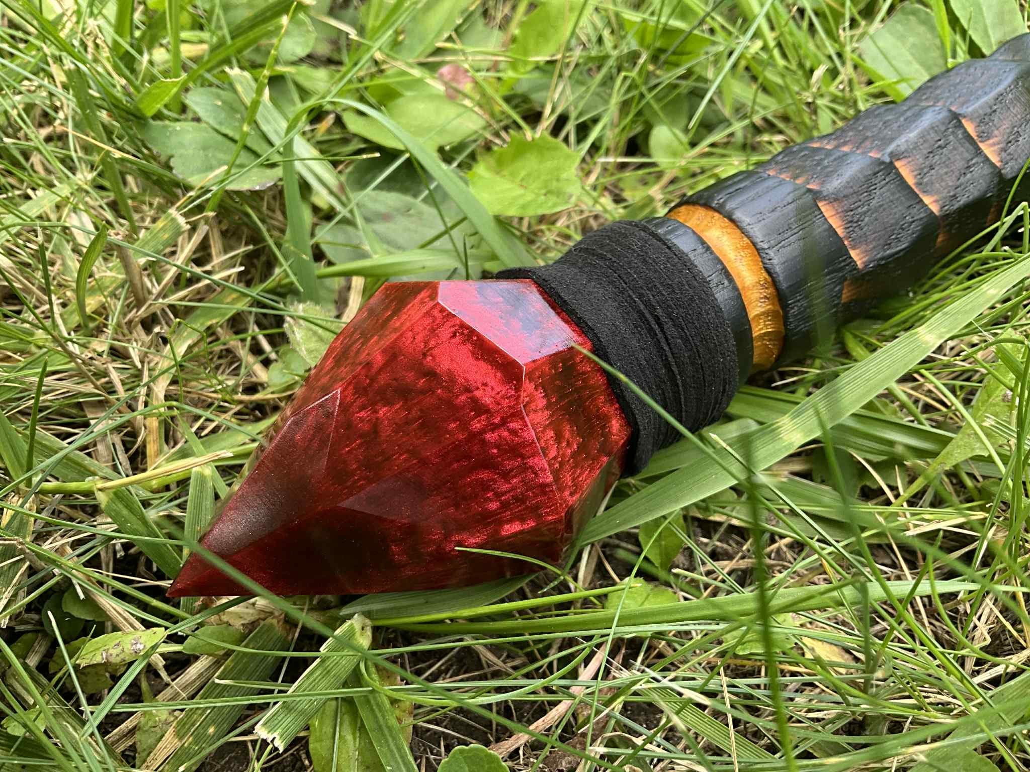 Red Wizard Staff Dragon Scale Magic Staff Renaissance Faire Costume ...