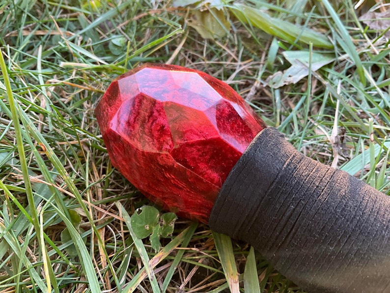Ruby Gem Staff Blood Gem Wizard Staff Hand Made in USA Walking Stick ...