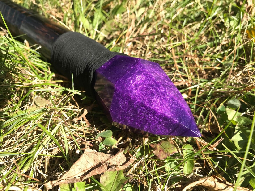 Purple Wizard Staff of Darkness Handmade Renaissance Faire Cosplay ...