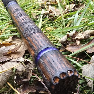 Magic Circle Wizard Staff Handmade Solid Oak Sturdy Quarterstaff - Etsy