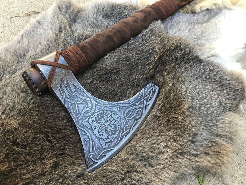 Modified Cold Steel Viking Hand Axe Engraved Bear - Etsy