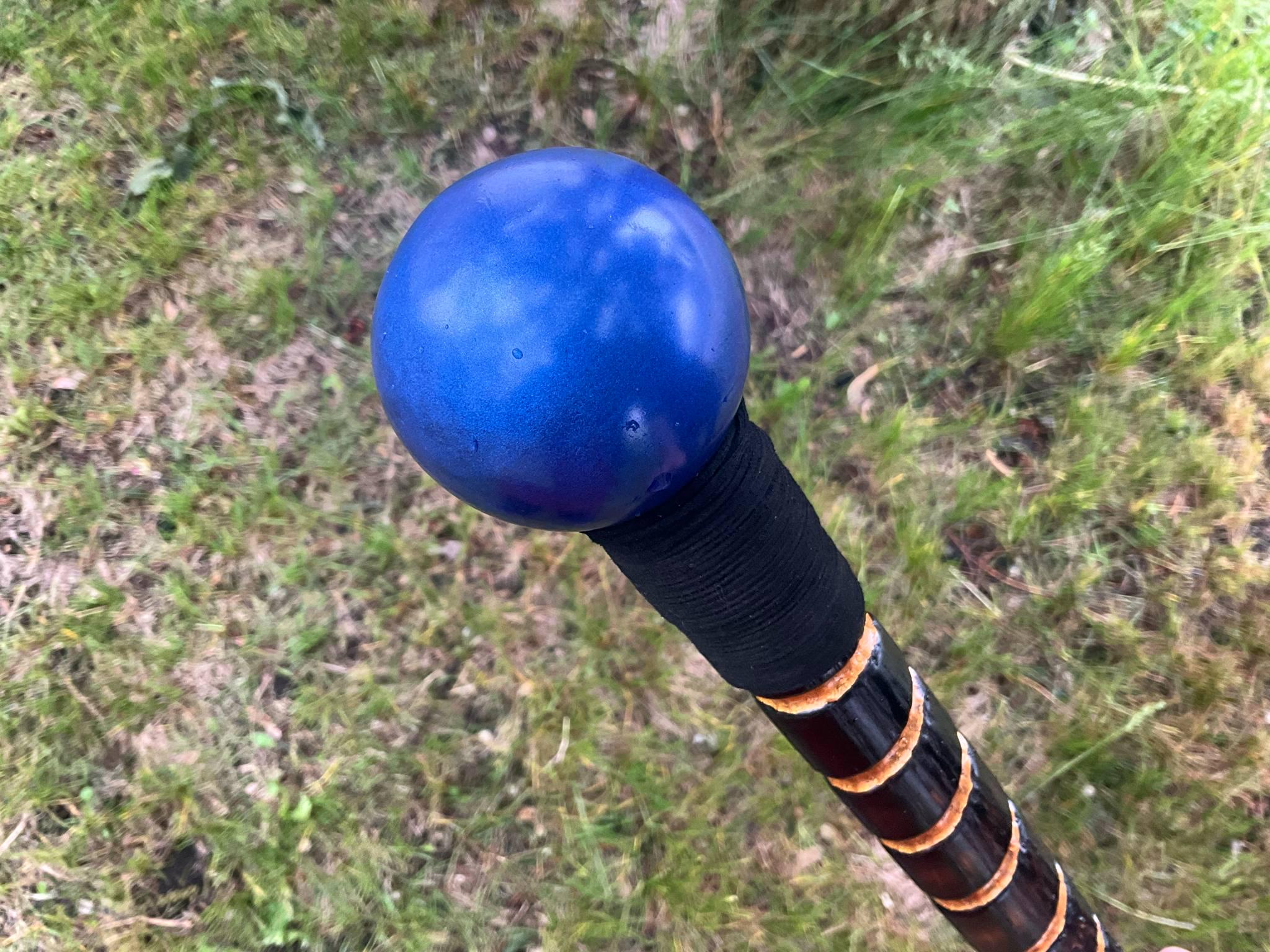 Blue Orb Wizard Staff Solid Oak Sturdy Walking Stick Unique Fantasy ...