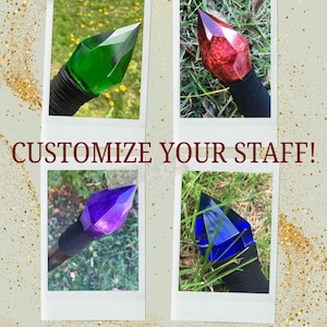 Customizable Wizard Staff! Pick Your Gem Color and Wood Burn Design ...
