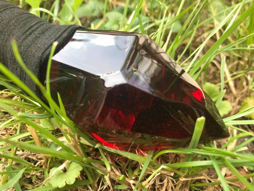 Ruby Staff of Fire Magic Hand Made Red Wizard Staff Larp Renaissance ...