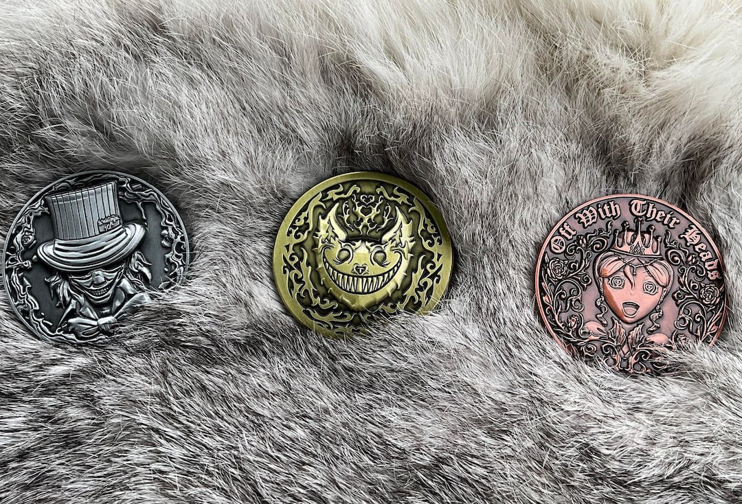 Alice in Wonderland Large Coin Set Creepy Eldritch Tentacle Cheshire ...