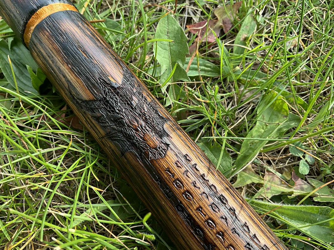 Skyrim Inspired Dragon Quarterstaff Sturdy Walking Stick Dnd Cosplay ...