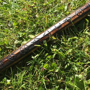 Orange Wizard Staff Magma Magic Renaissance Faire Mage Cosplay Fantasy ...