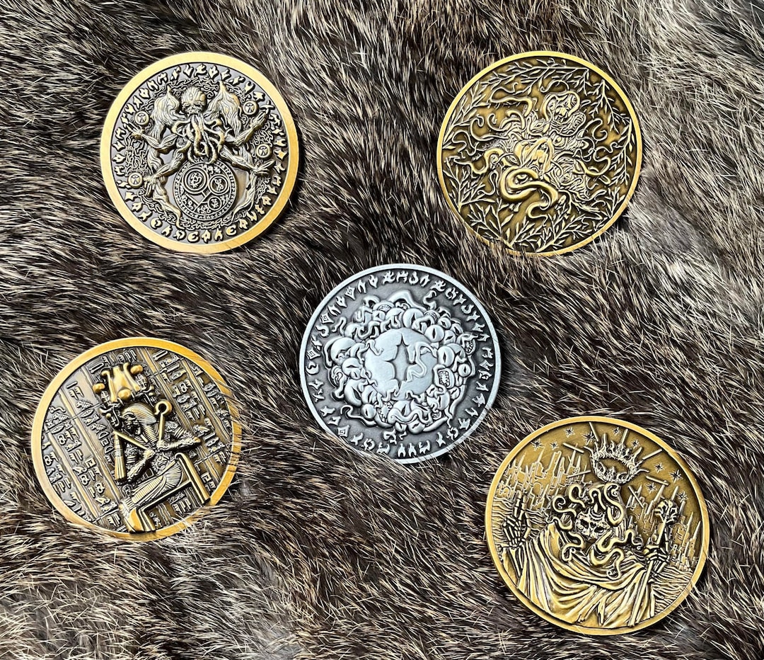 Cthulhu Coin Collection HP Lovecraft Mythology Eldritch Horror Coin ...