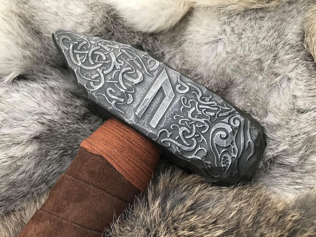 Bear Viking Hammer American Made Smithing Hammer Hand Engraved Bear ...