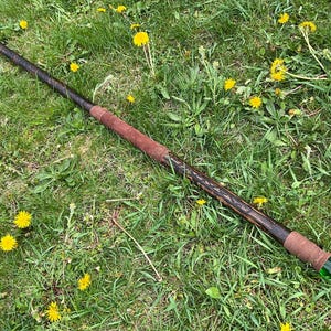 Earth Wizard Staff Solid Oak Green Resin Gem Walking Stick Renaissance ...
