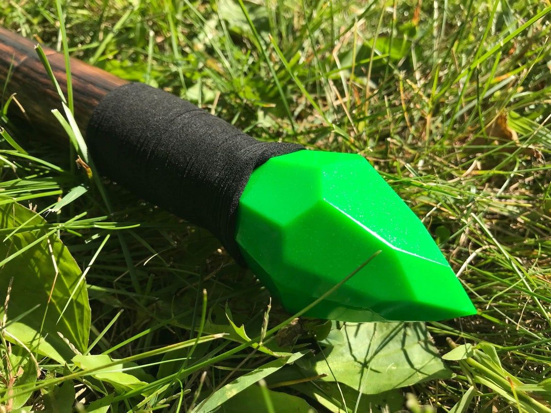 Neon Green Staff Poison Magic Staff Renaissance Faire Necromancer ...