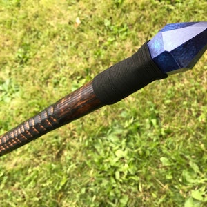 Blue Wizard Staff of Storm Magic Hand Made Renaissance Faire Cosplay ...