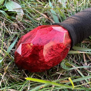Ruby Gem Staff Blood Gem Wizard Staff Hand Made in USA Walking Stick ...