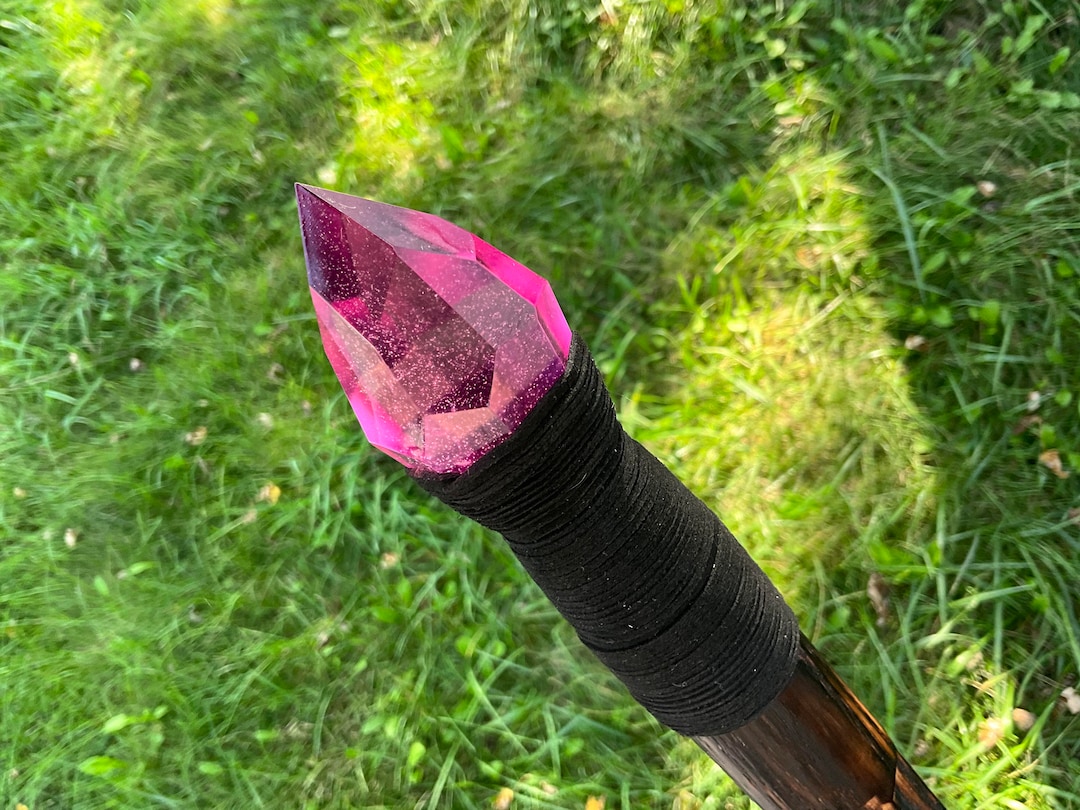 Pink Wizard Staff of Flowers Hand Made Renaissance Faire Cosplay Staff ...