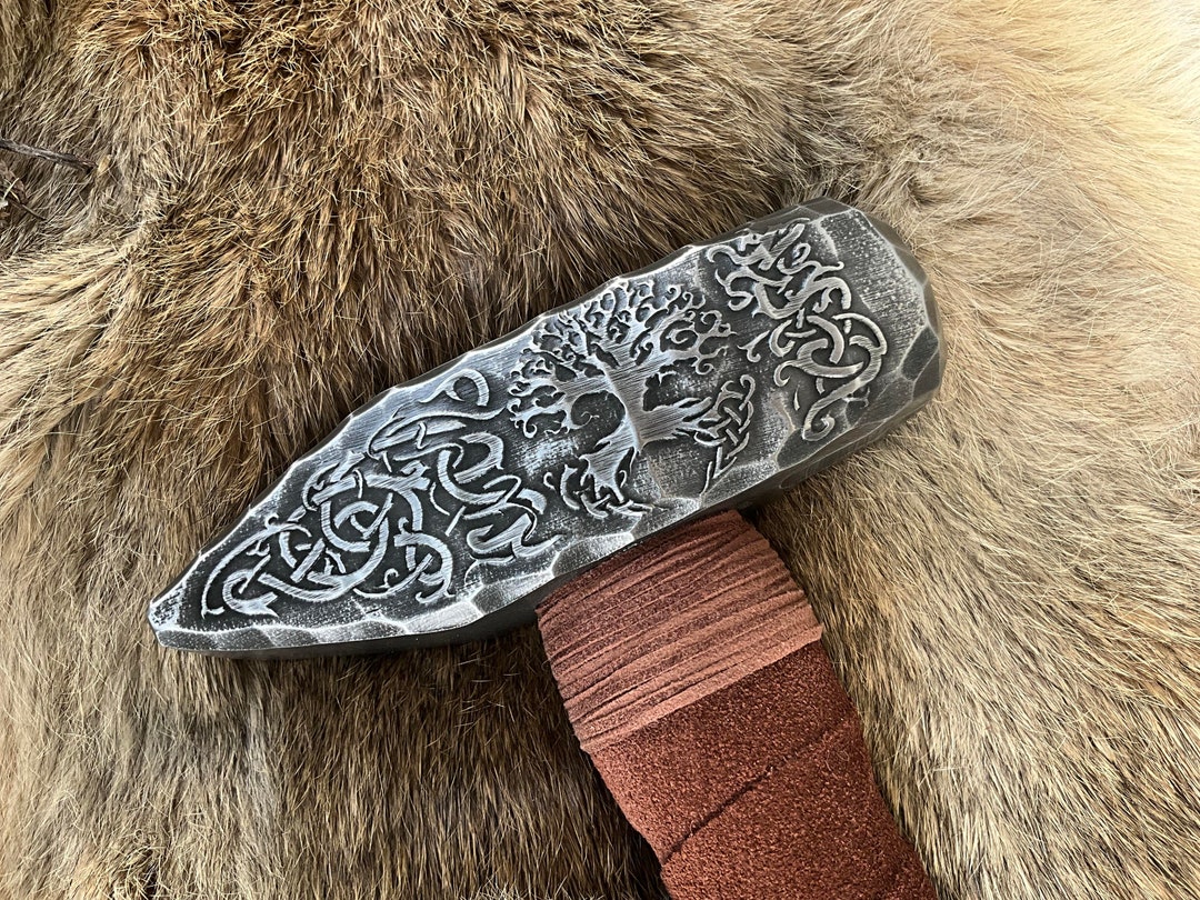 Yggdrasil Viking Hammer Tree of Life Engraved Norse Blacksmithing ...