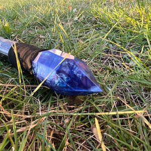 Blue Wizard Staff Magic Dragon Scale Cosplay Staff for Renaissance ...