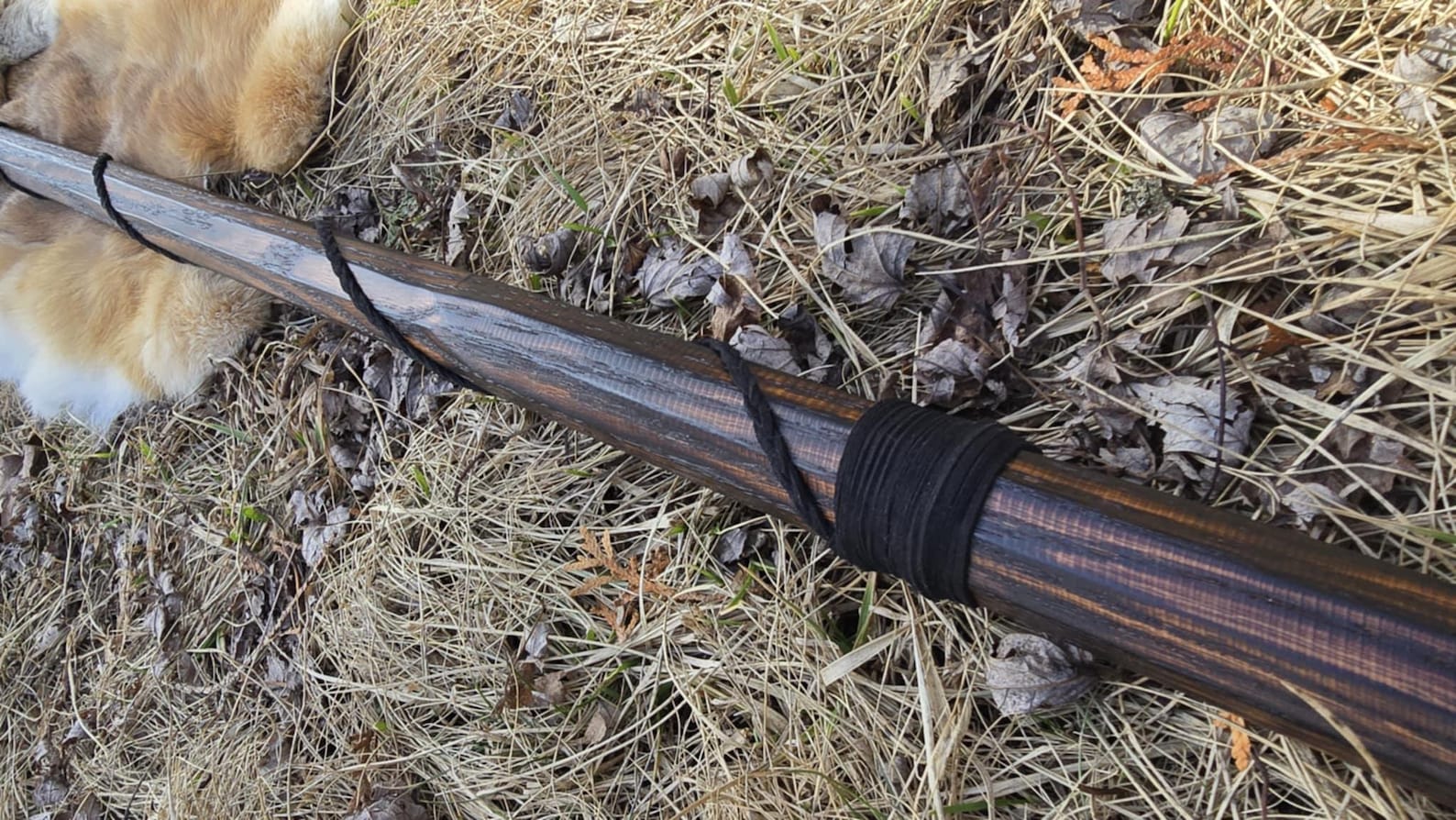 Vine Engraved Quarter Staff Sturdy Oak Walking Stick Renaissance Faire ...