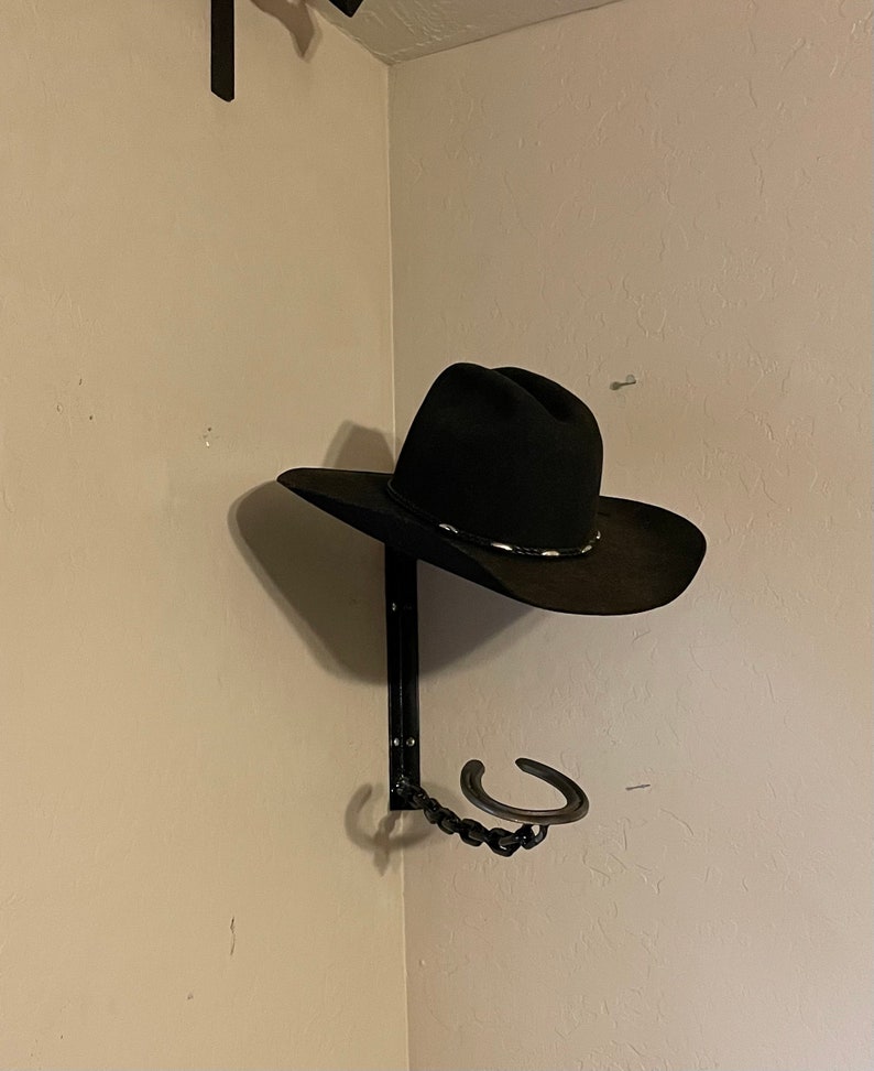 Horseshoe Corner Hat Rack - Etsy