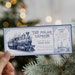 Polar Express Train Ride Ticket Template, Christmas Train Gift Surprise ...