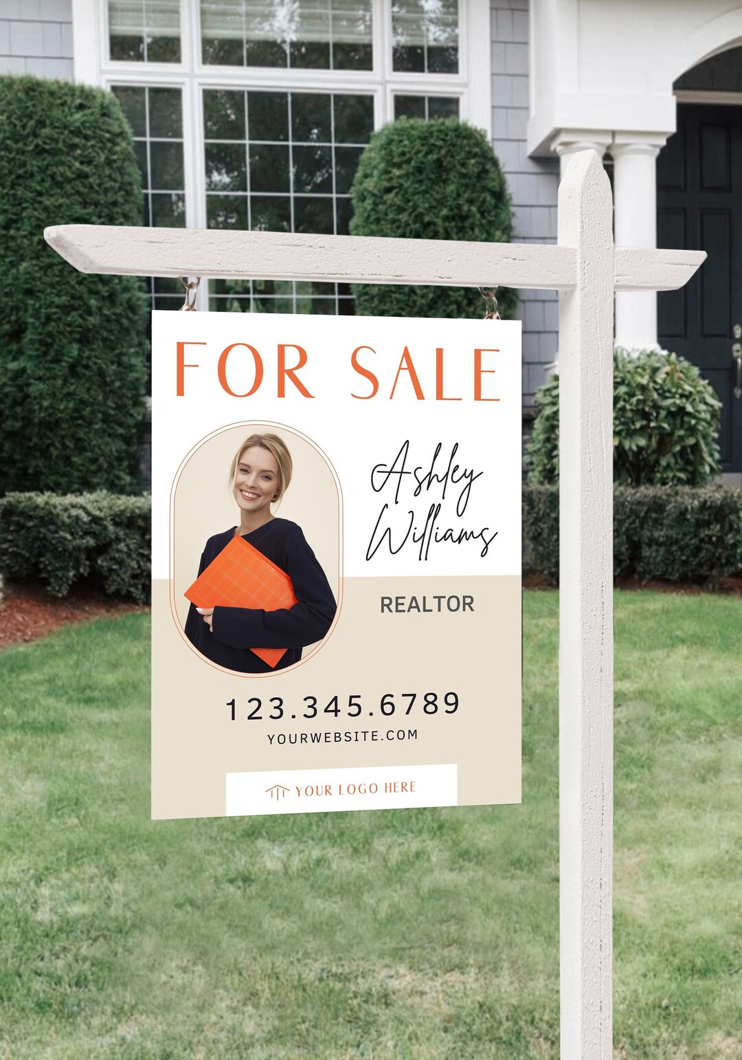 Modern for Sale Sign Template Canva Real Estate Yard Sign - Etsy