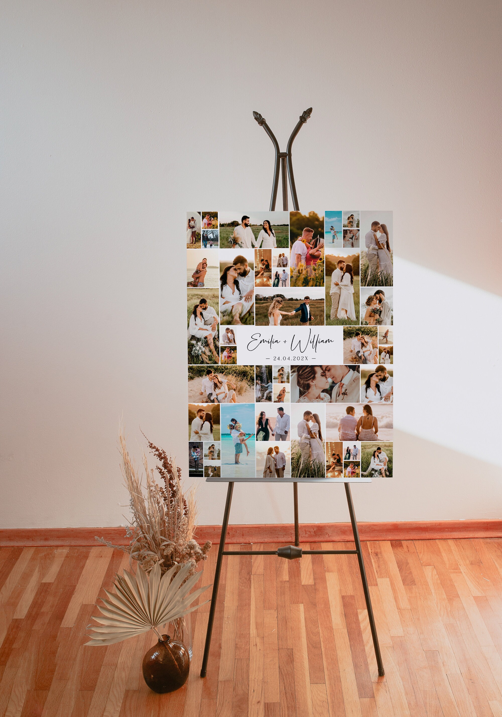 Love Couple Picture Collage, Wedding Anniversary Collage Template, Our ...