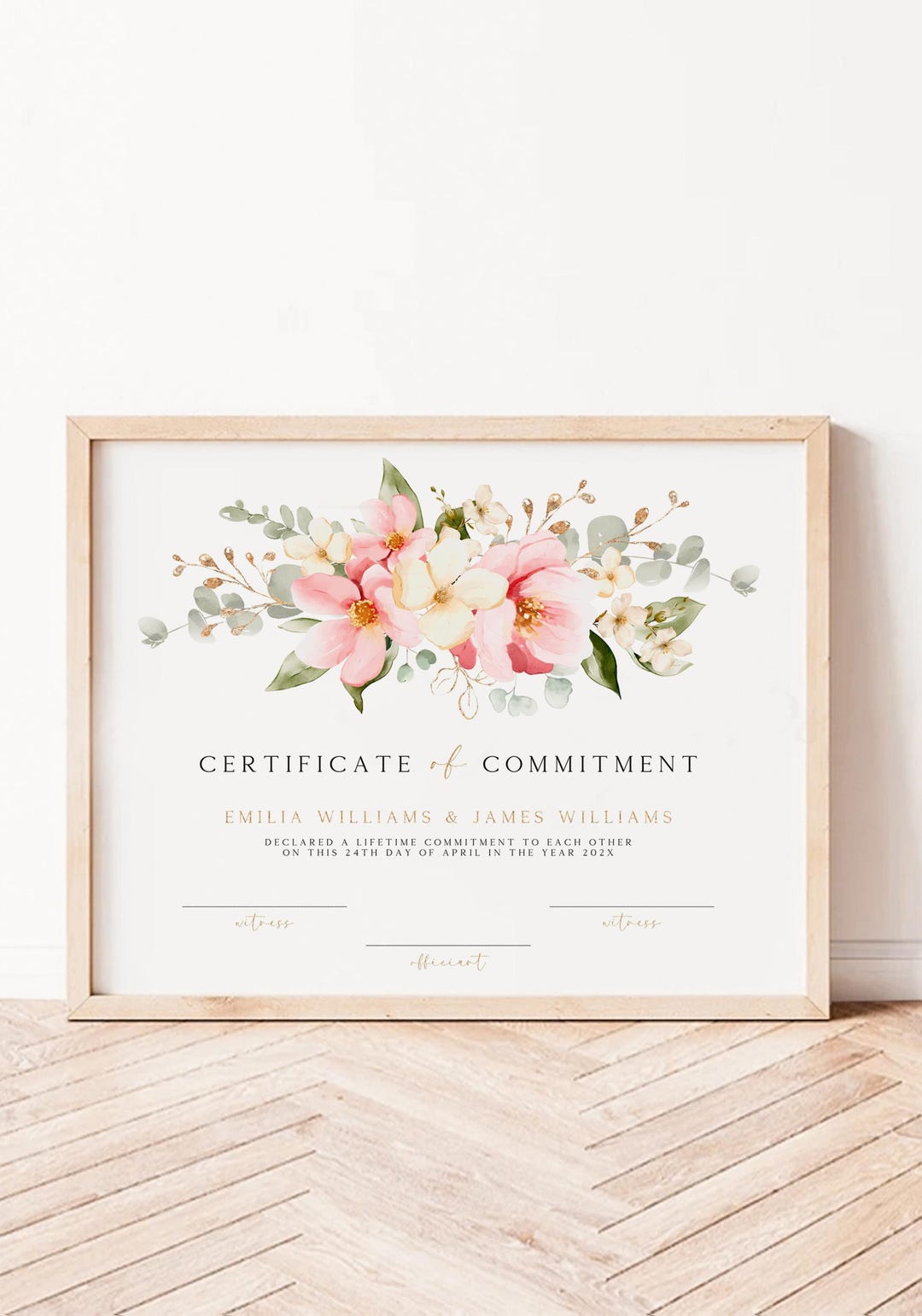 Modern Certificate of Commitment Template, Commitment Ceremony ...