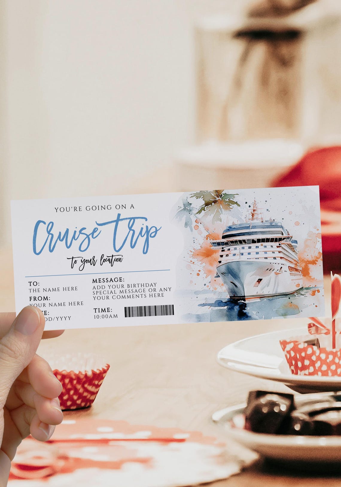 Fully Edited Boarding Pass Cruise Trip to Location, Any Event Surprise ...