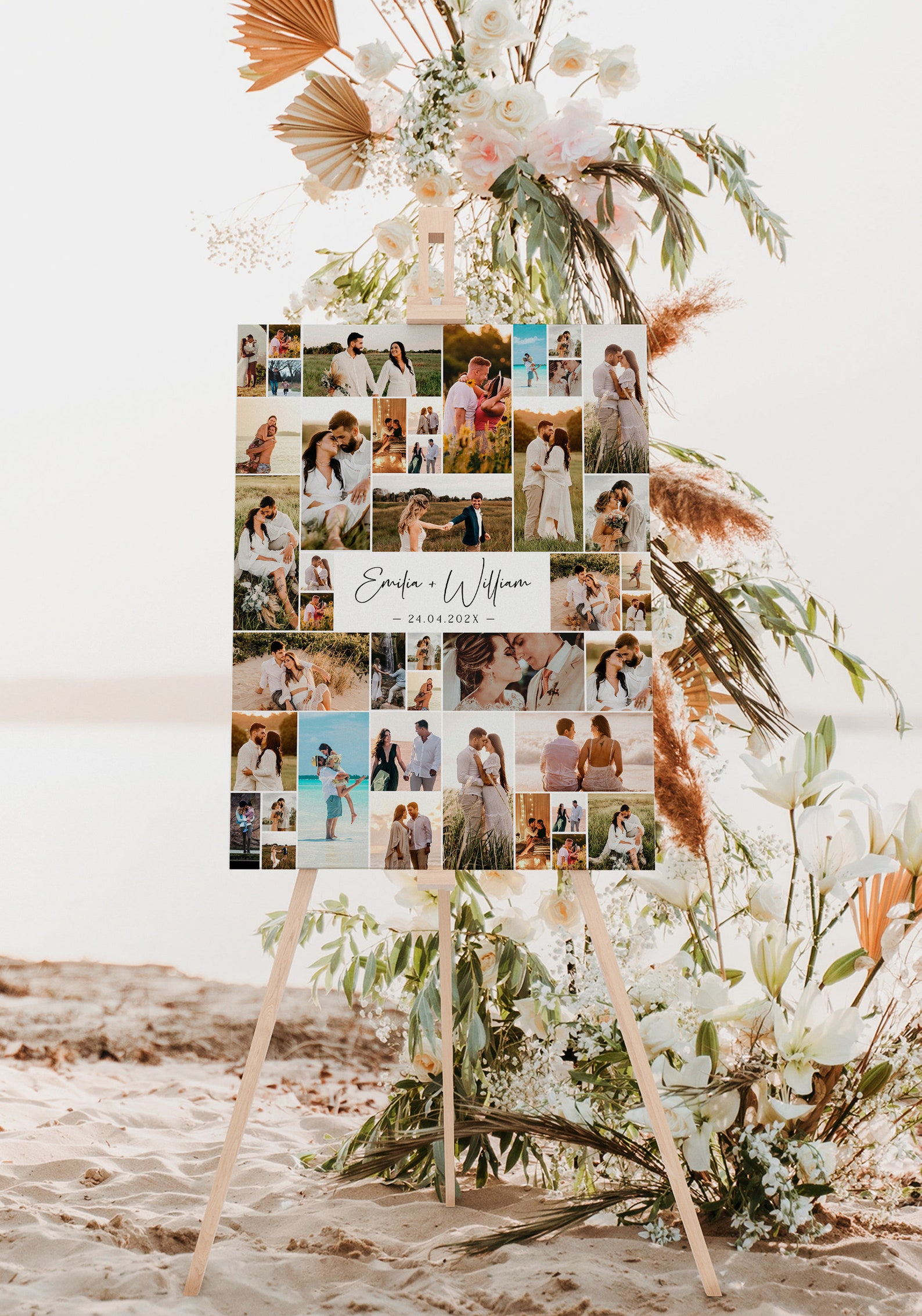 Love Couple Picture Collage, Wedding Anniversary Collage Template, Our ...