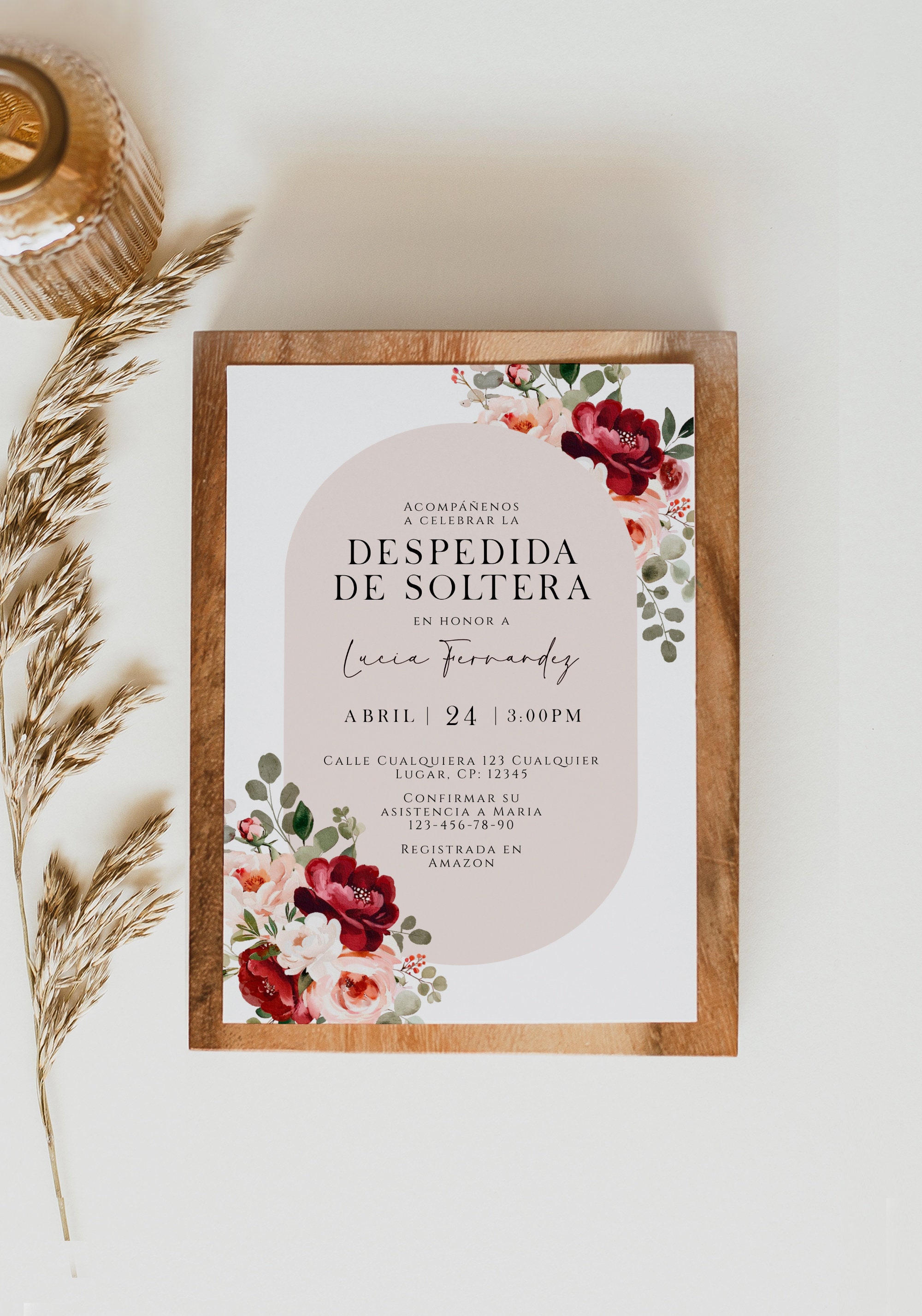 Invitación De Despedida De Soltera En Español, Spanish Bridal Shower ...