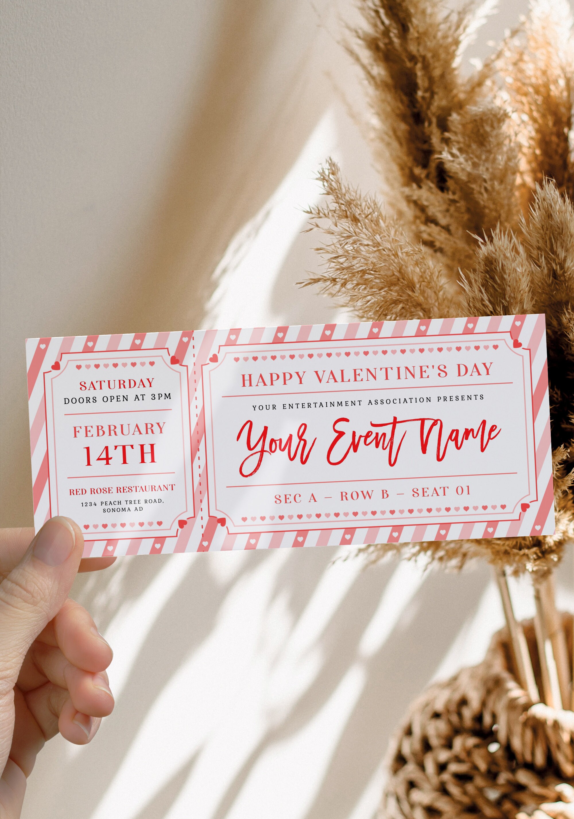 Present Coupon Any Event Occasion, Editable Event Valentines Day Gift ...