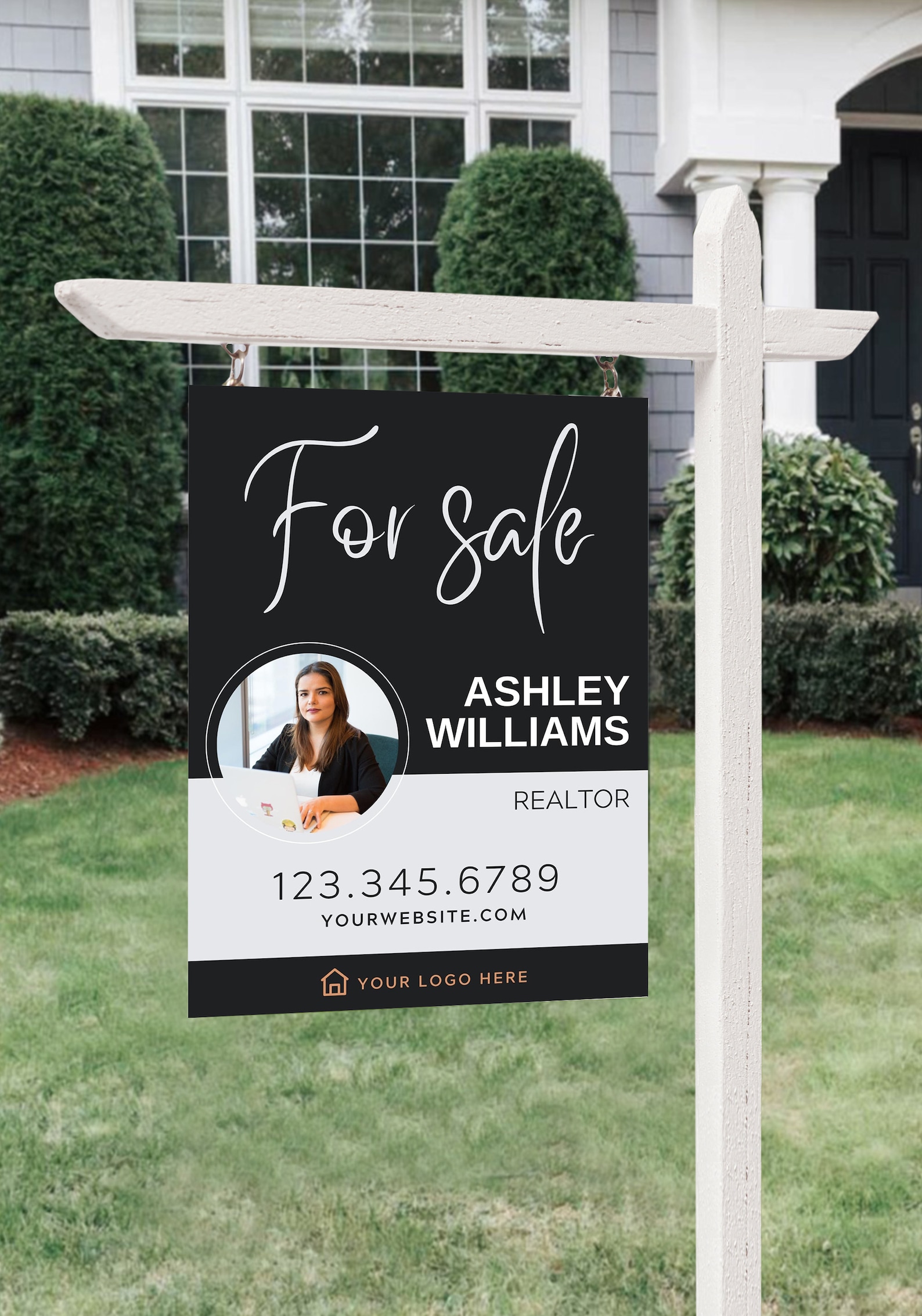 Real Estate Yard Sign Template Customizable for Sale Signage - Etsy