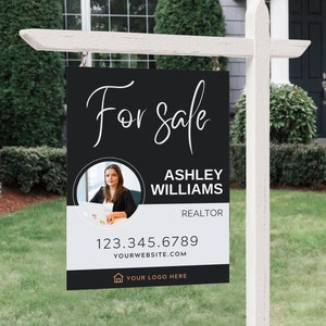 Real Estate Yard Sign Template Customizable for Sale Signage - Etsy