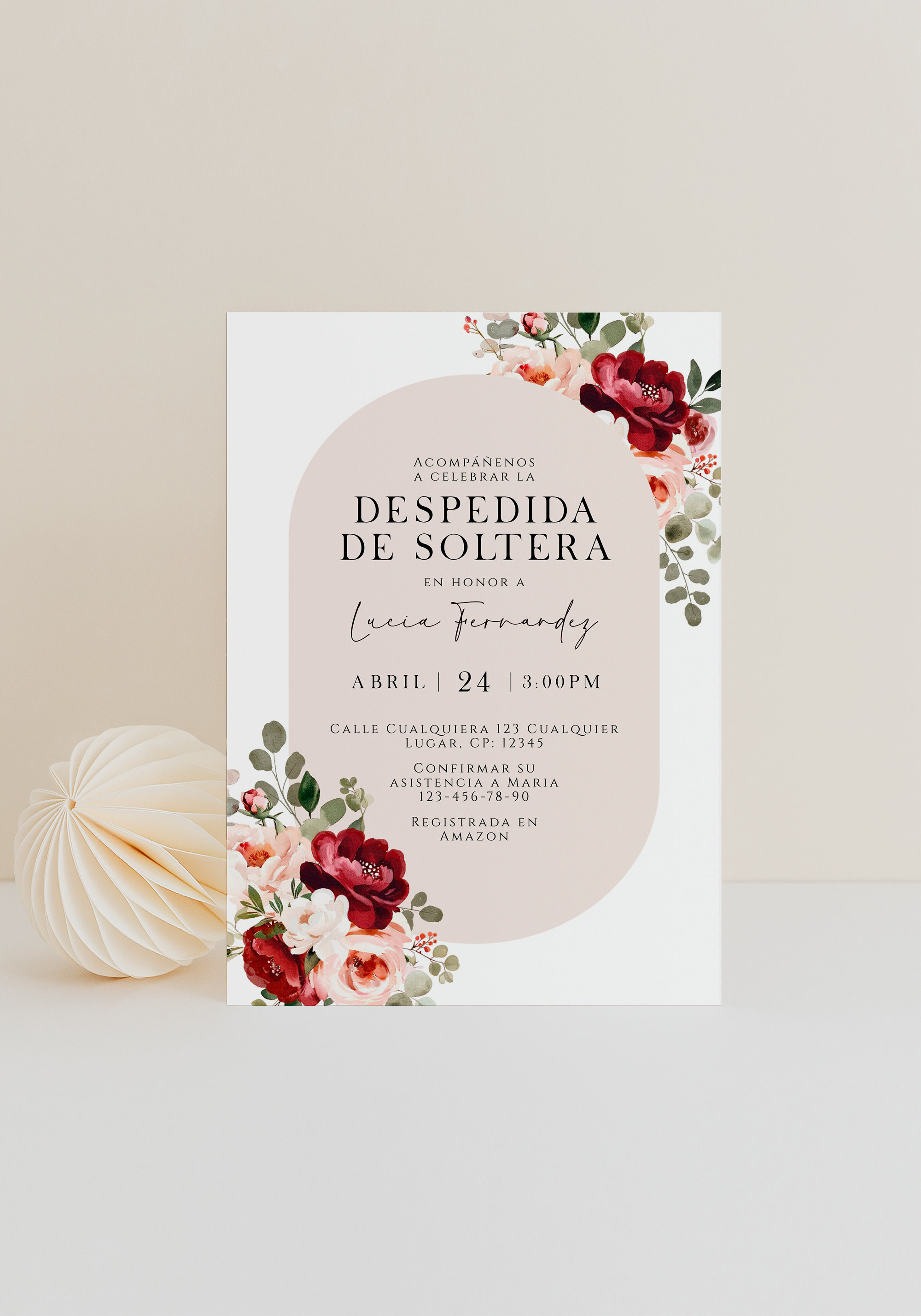 Invitación De Despedida De Soltera En Español, Spanish Bridal Shower ...