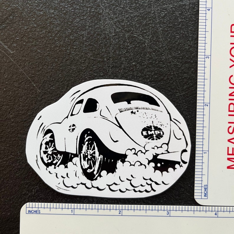 VW Bug Hot Rod Beetle Car Retro Vinyl Sticker Euro Air Cooled - Etsy