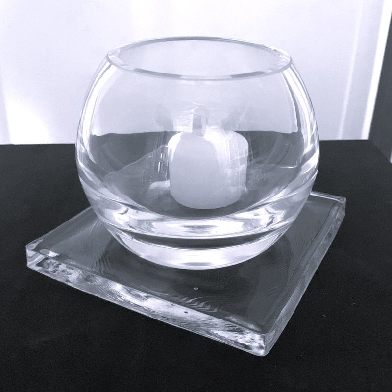 Clear Glass Tea Cup Plate - Etsy UK